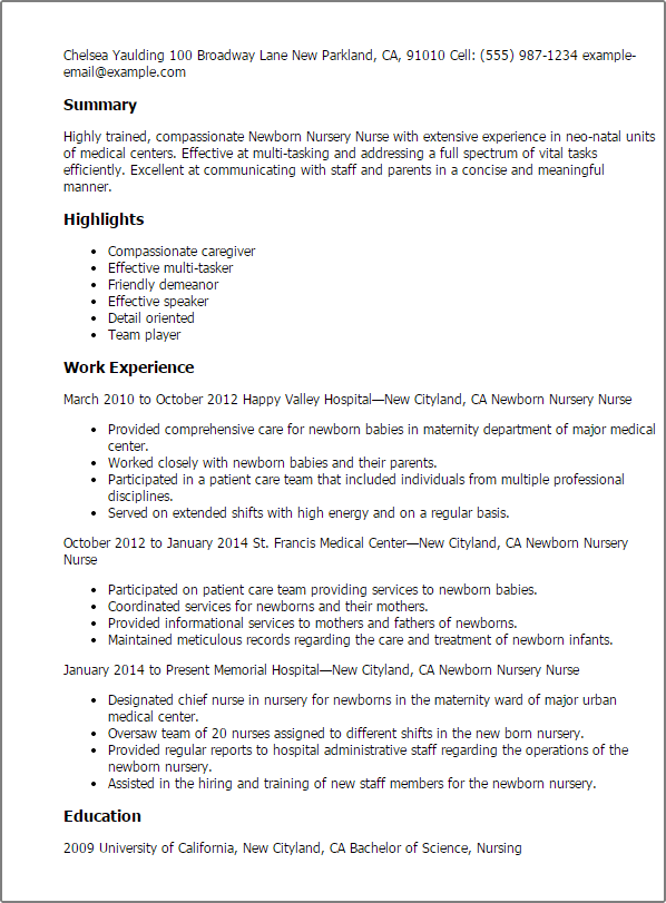 Examples Of Cv Nursery Nurse Resume Templates Newborn Nursery Nurse Examples Of Cv Nursery Nurse Resume Templates Newborn Nursery Nurse