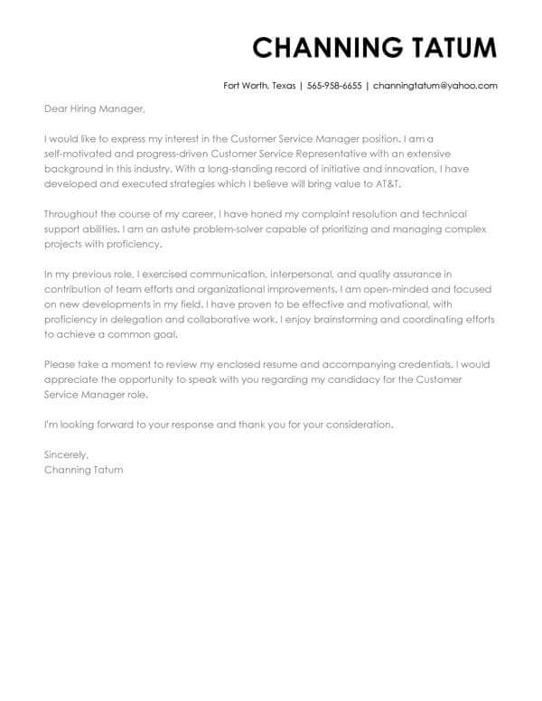 Resident Advisor Cover Letter