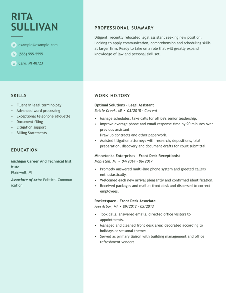 Legal Assistant Resume Examples & Templates (2025)