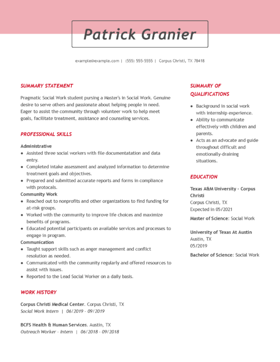 2021 Volunteer Resume Example + Guide | MyPerfectResume
