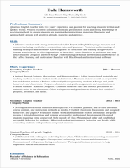 English Teacher Resume Example For Word MyPerfectResume English Teacher Resume Example For Word MyPerfectResume