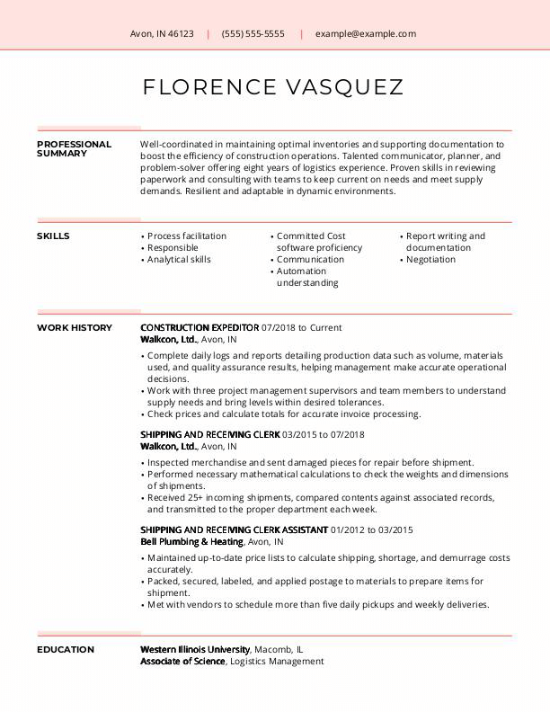 Transportation Resume Examples and Guides | MyPerfectResume