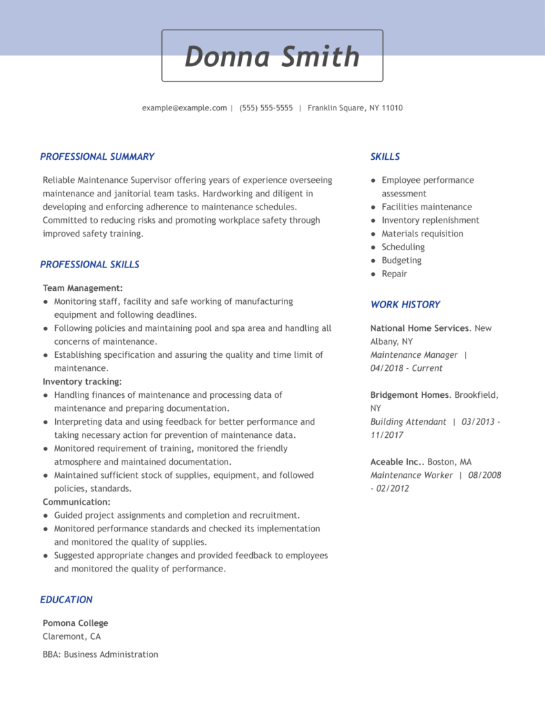Maintenance Manager Resume Examples for 2025: Templates & Tips