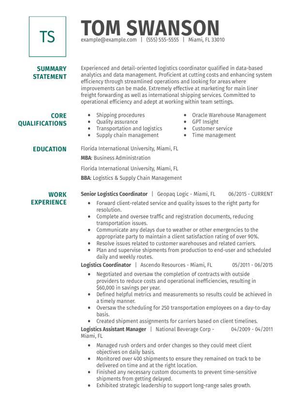 logistics-coordinator-cv-examples-for-2025-templates-tips