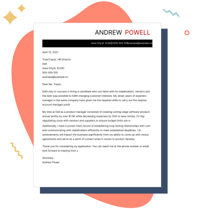Operations Manager Cover Letter Examples