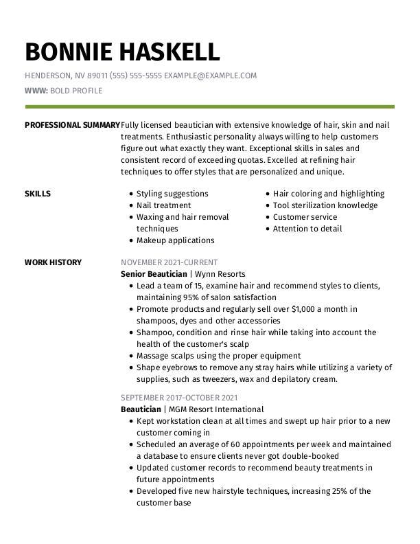 Cosmetology Beautician Resume Examples for 2025: Templates & Tips