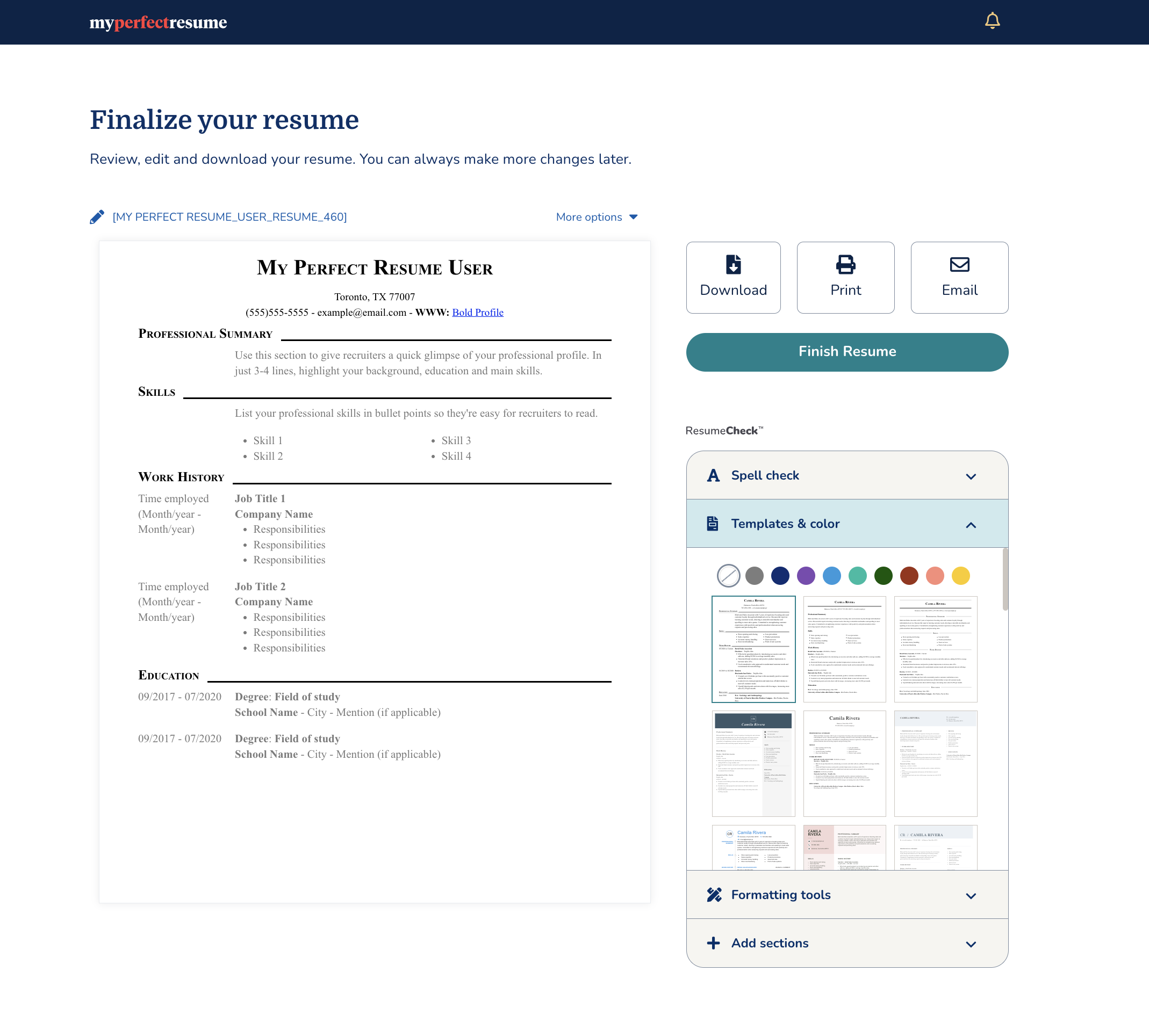 Microsoft Word Resume Template & Example [Free Download]