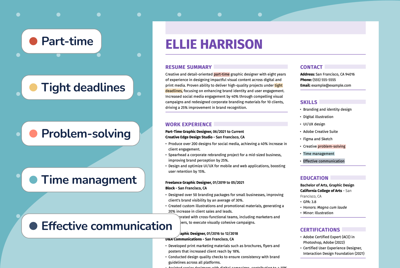 Resume for a Part-Time Job: Guide with Tips & Examples - MyPerfectResume