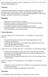 Automotive Finance Manager Job Description Auto Dealer Efinance