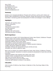 Behavior Therapist Resume Template Best Design Tips MyPerfectResume Behavior Therapist Resume Template Best Design Tips MyPerfectResume